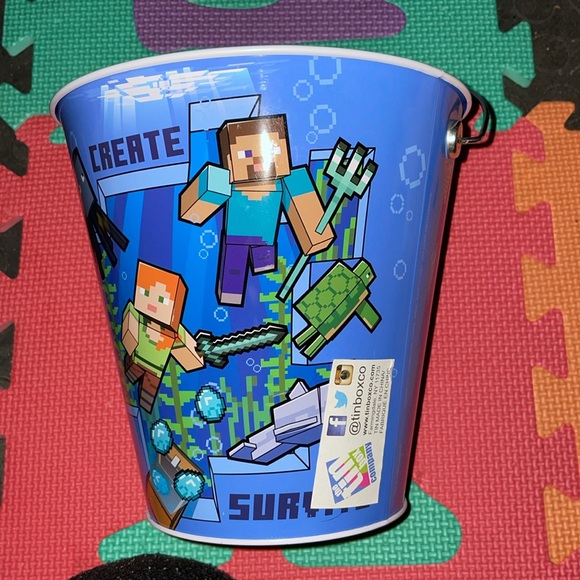 the tin box company | Other | Minecraft Themed Blue Bucket | Poshmark